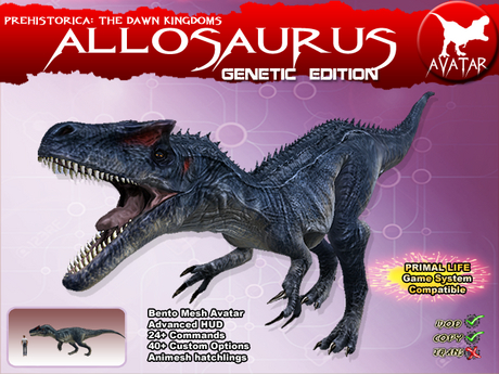 Second Life Marketplace - "ALLO" ALLOSAURUS [GENETIC EDITION] MESH ...